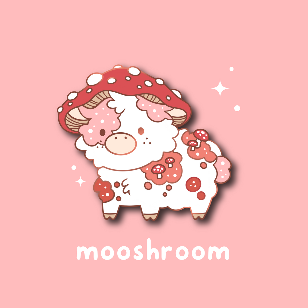Mooshroom Cow Enamel Pin – kamiaristudio