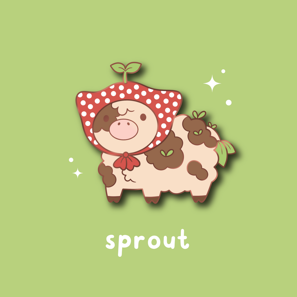 Sprout Cow Enamel Pin – kamiaristudio