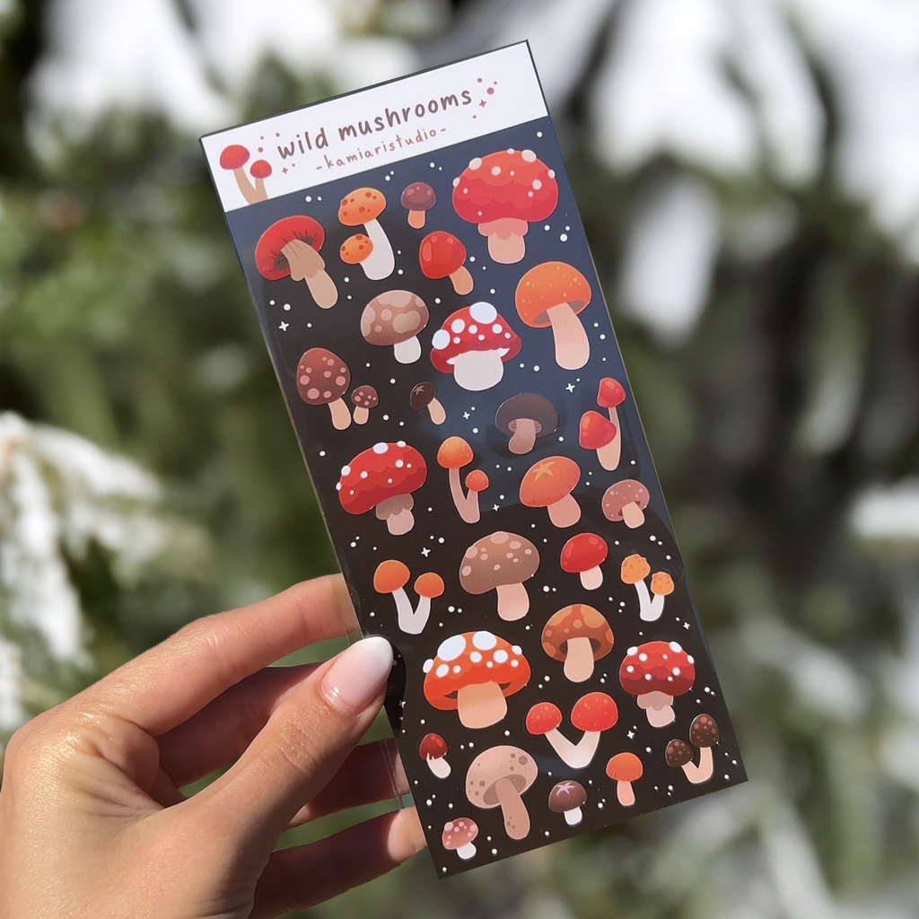 Wild Mushrooms Sticker Sheet – kamiaristudio