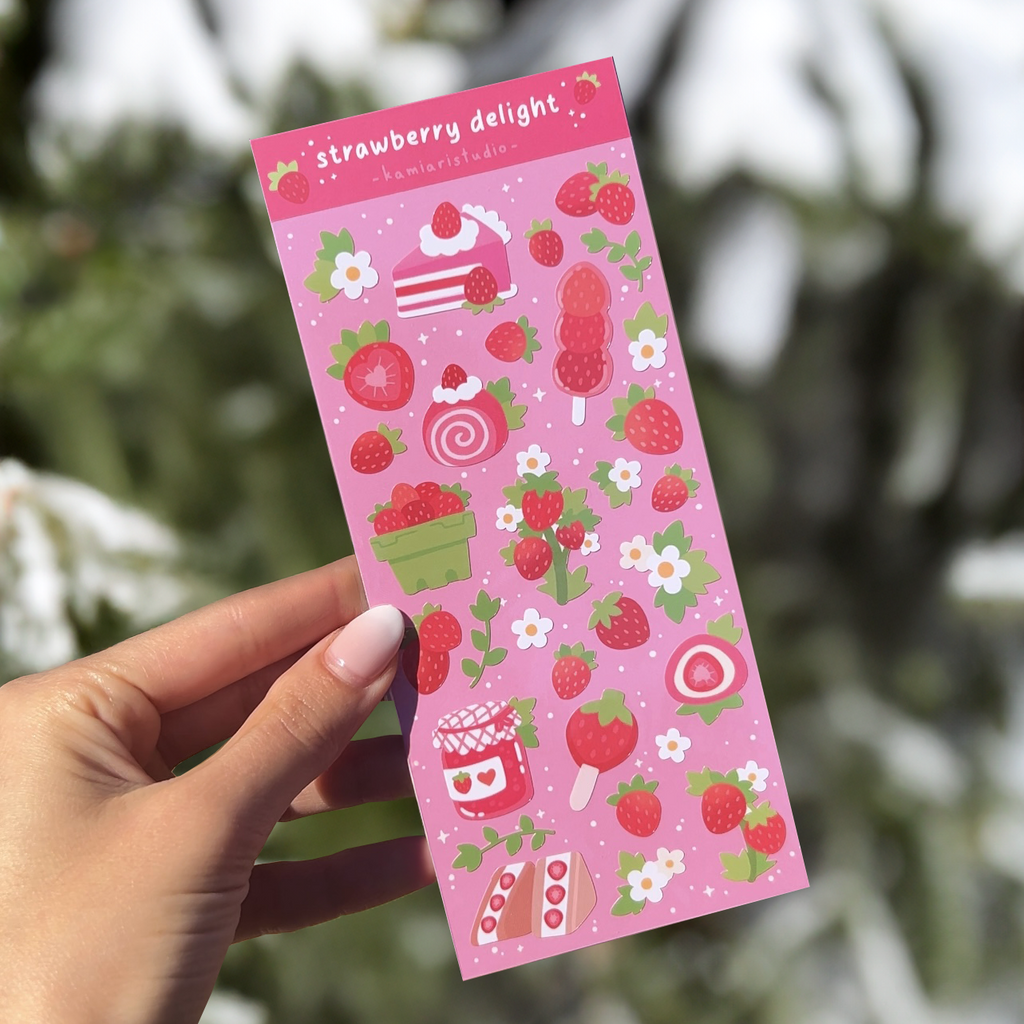 Strawberry Delight Sticker Sheet – kamiaristudio